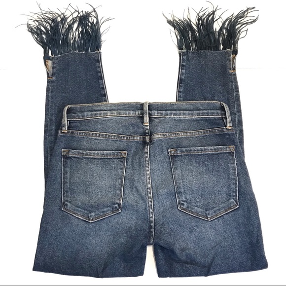Frame Denim | Jeans | Frame Le Skinny De Jeanne Feather Fringe Jeans ...